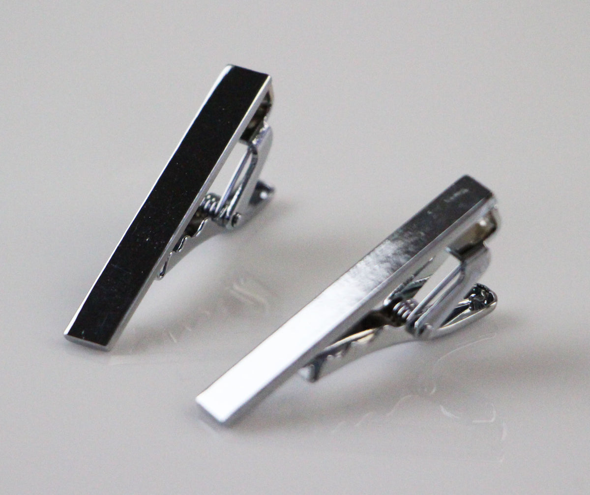 Mens Silver Plain Tie Clip Clasp – Tie Store Australia