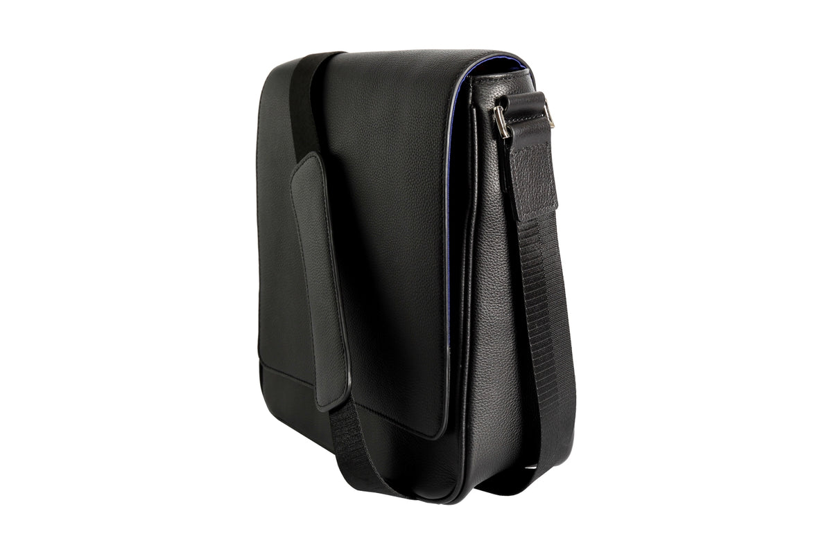 Unisex Vky Mateo Leather Messenger Shoulder Bag Handbag - Black – Tie ...