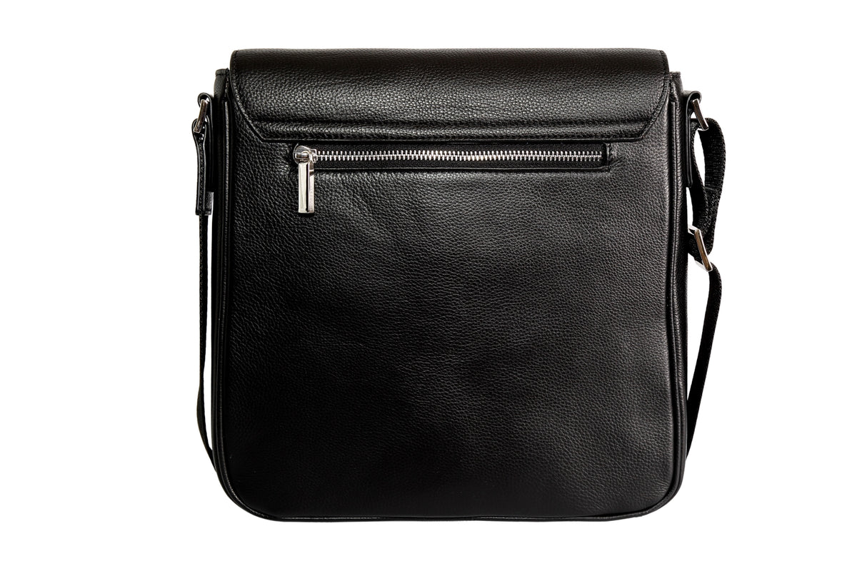 Unisex Vky Mateo Leather Messenger Shoulder Bag Handbag - Black – Tie ...