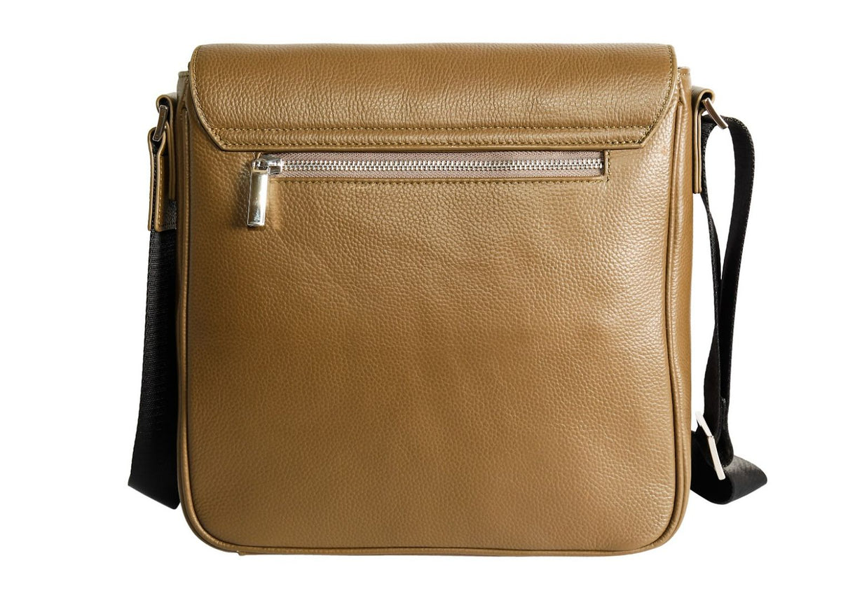 Unisex Vky Mateo Leather Messenger Shoulder Bag Handbag - Taupe – Tie ...