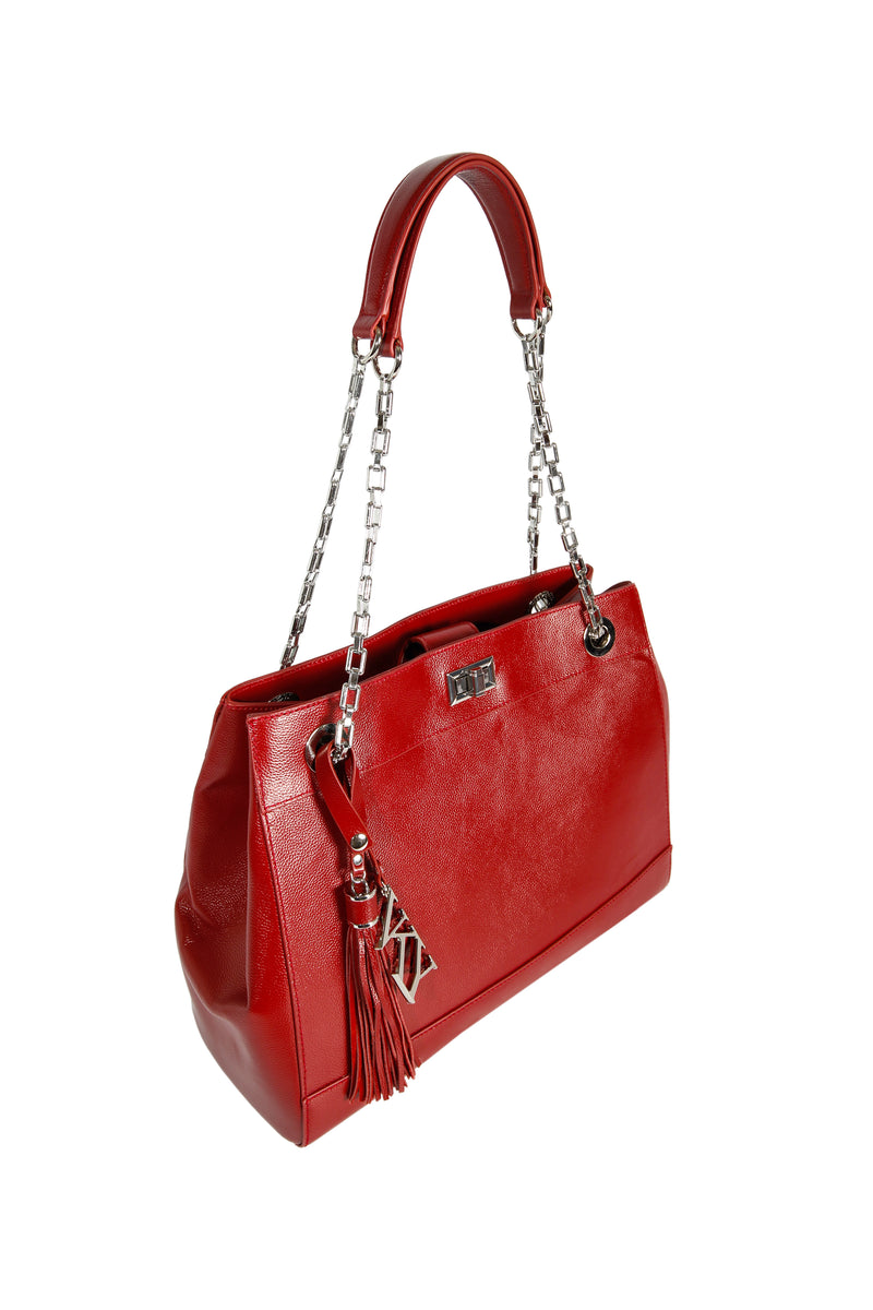 Womens Vky Original Leila Shoulder Classic Leather Bag Handbag - Red ...