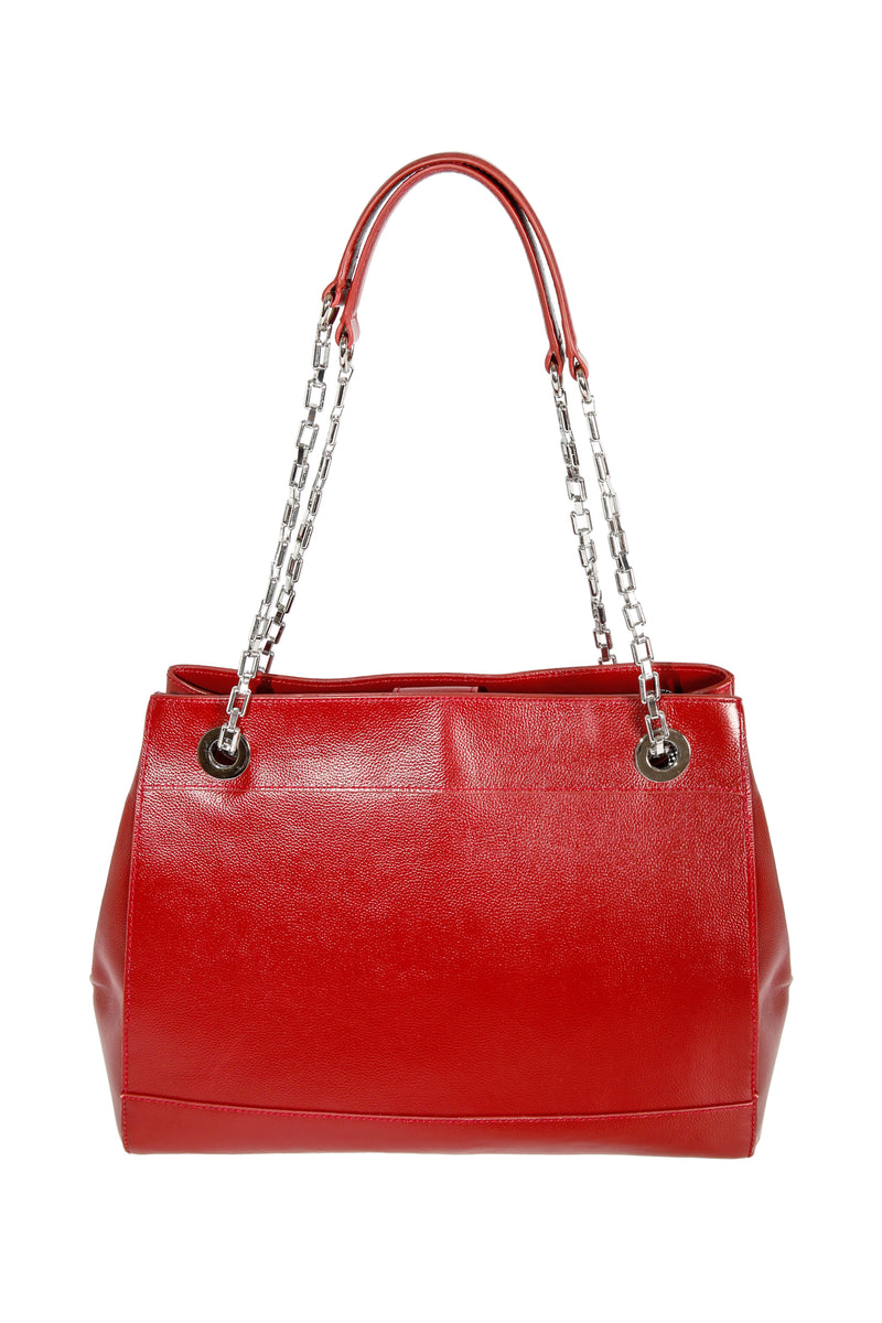 Womens Vky Original Leila Shoulder Classic Leather Bag Handbag - Red ...